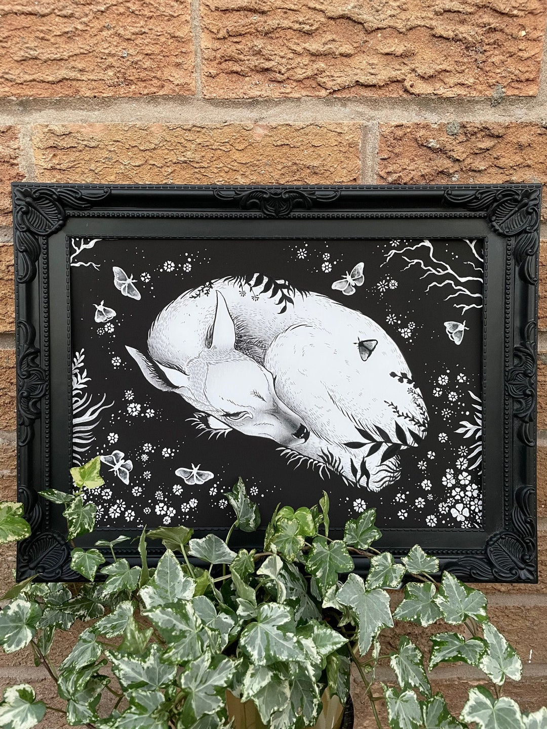 The Fawn - Illustration Print - Ink Art - Gothic - Dark - Horror - A4 ...
