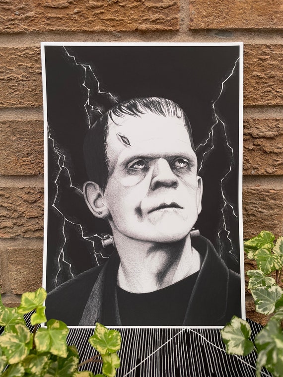 El Monstruo impresión del retrato de terror clásico original - Etsy España