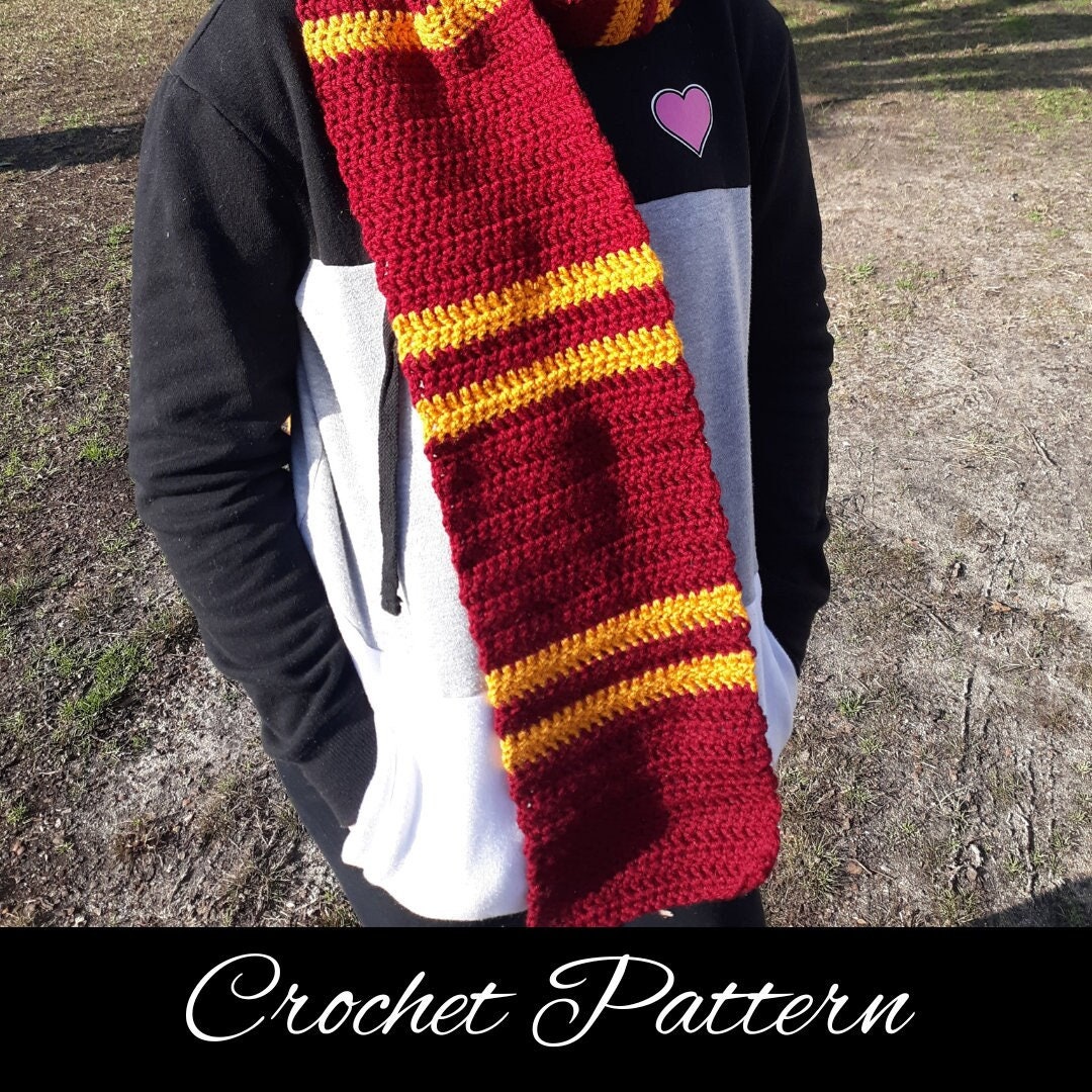 Pattern: Gryffindor First-year Hogwarts Scarf PDF DOWNLOAD - Etsy