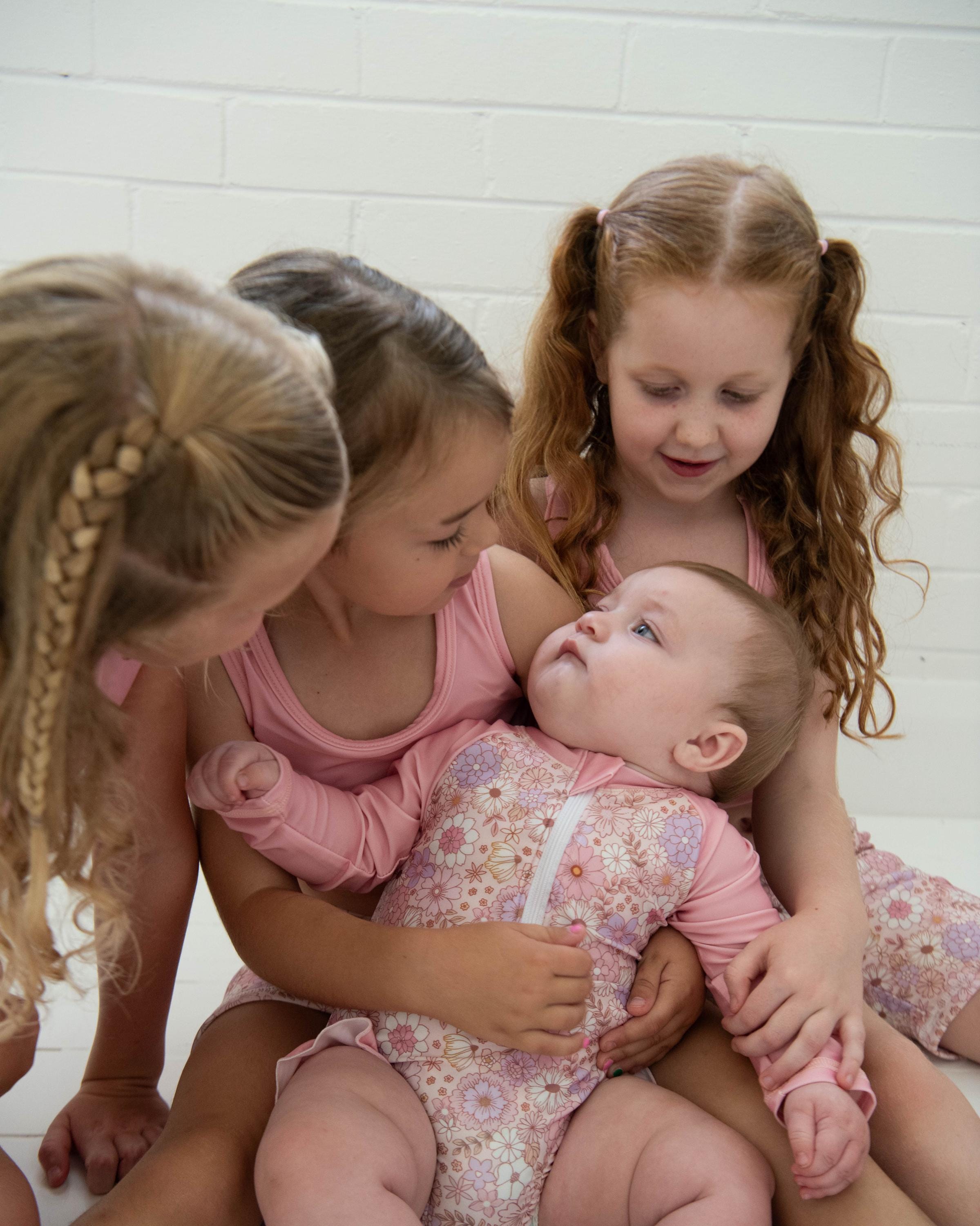 Blossom Kids Swimmers | Floral Long Sleeve Rashie | SPF30 | Sizes 0–6 ...