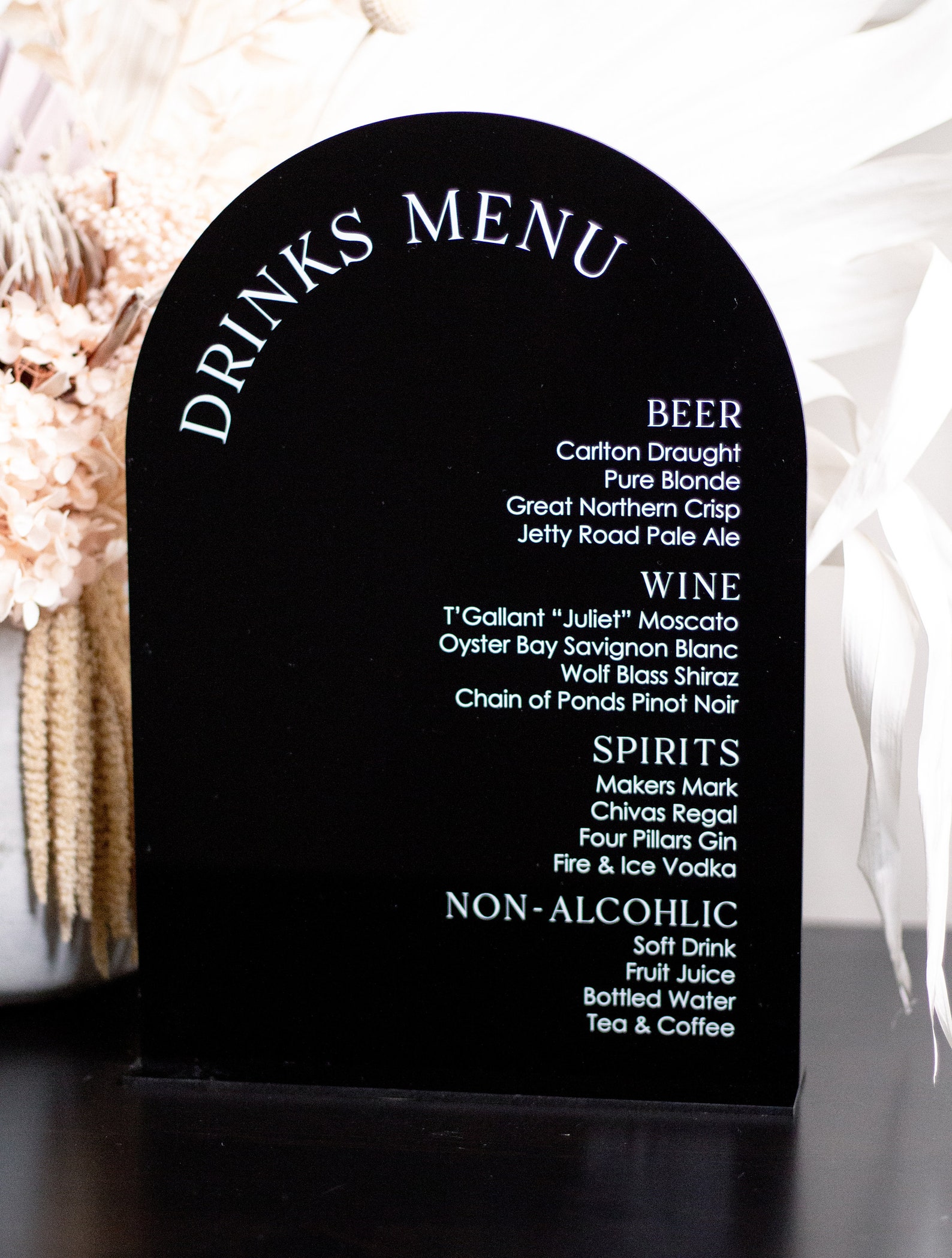 Acrylic Bar Menu Arch Bar Menu Custom Drinks Menu Bar - Etsy
