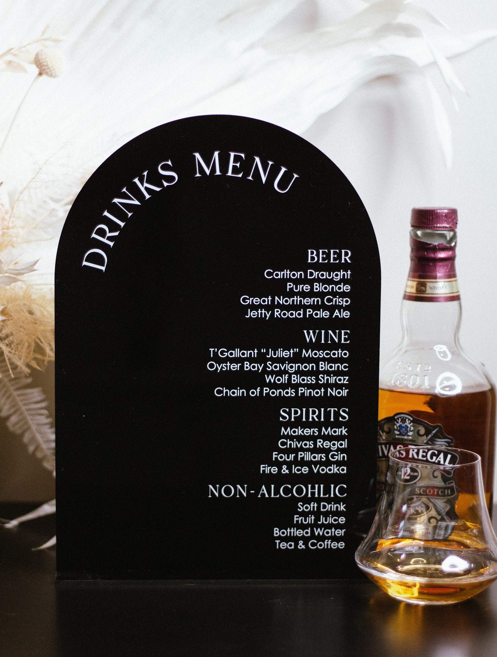 Acrylic Bar Menu Arch Bar Menu Custom Drinks Menu Bar - Etsy Australia