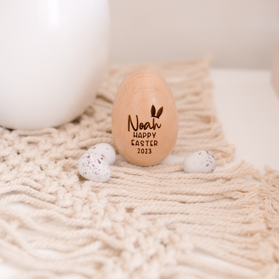 Personalised Wooden Musical Egg Kids Musical Instrument Easter Gift ...