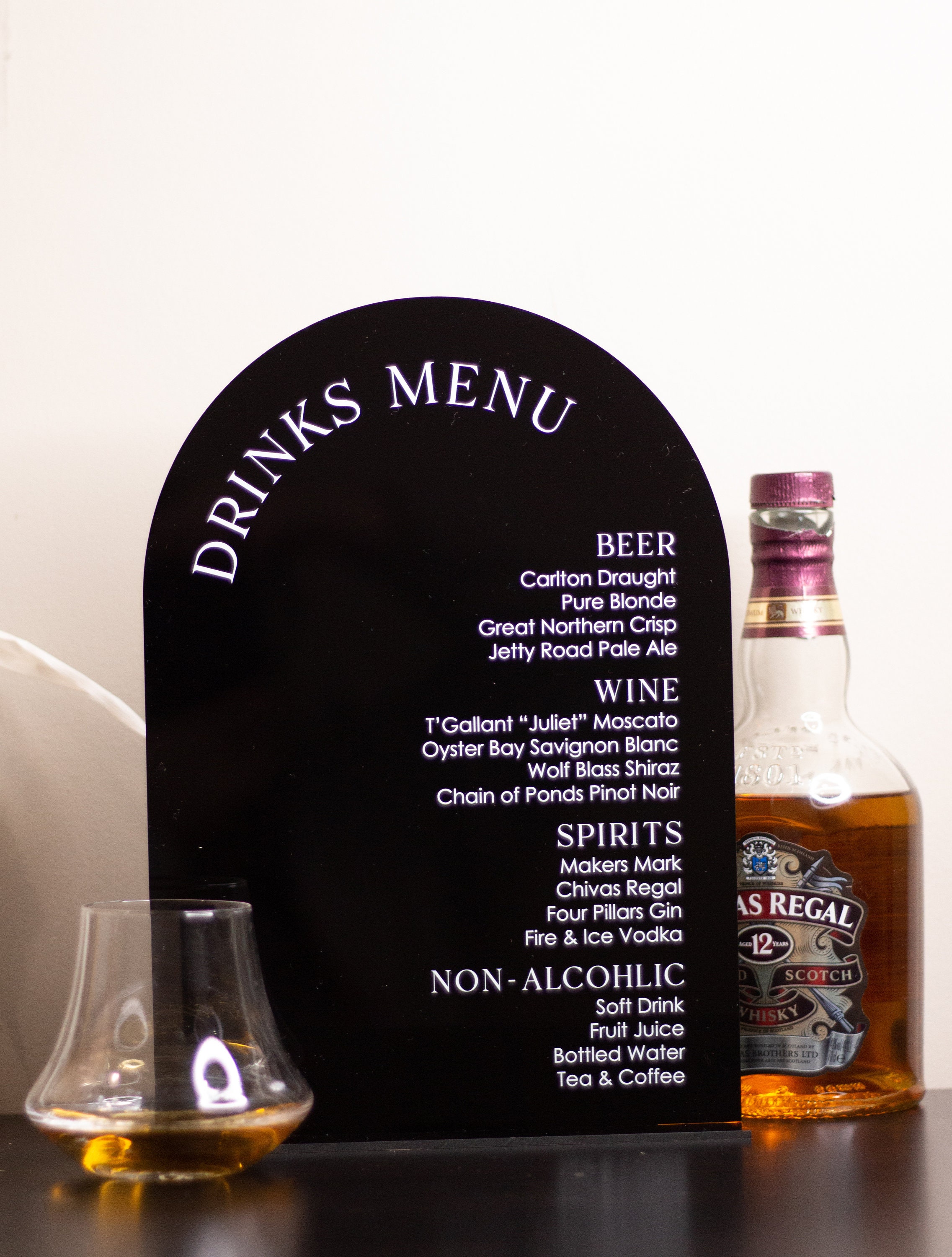 Acrylic Bar Menu Arch Bar Menu Custom Drinks Menu Bar - Etsy Australia