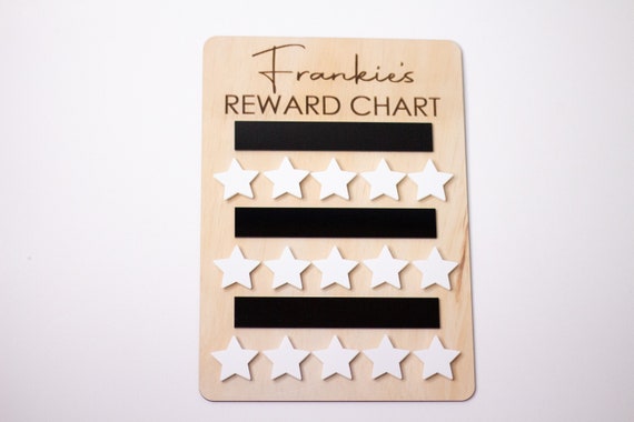 Personalised rewards chart Kids reward chart Wooden | Etsy