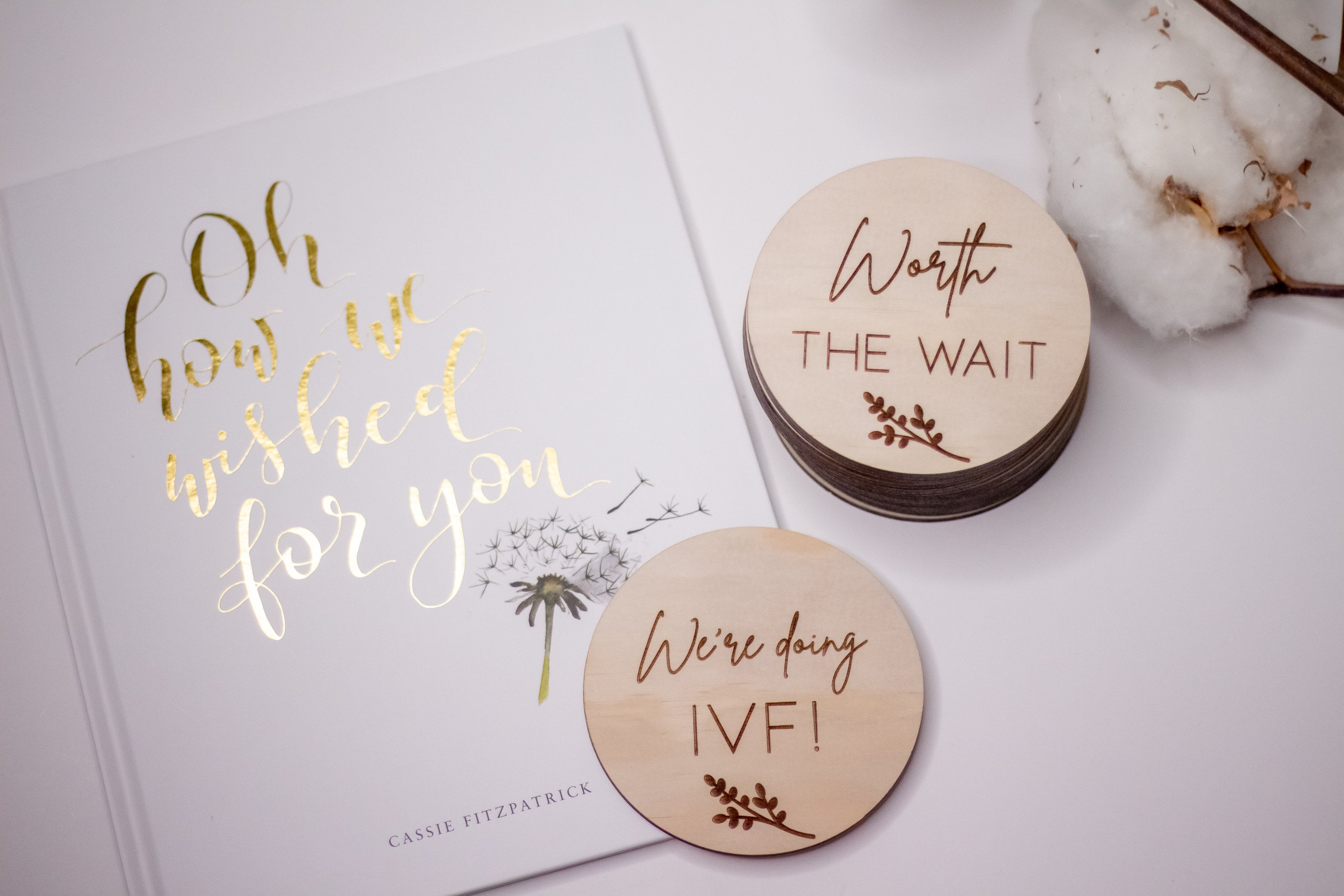 Wooden IVF Milestone Cards IVF Infertility We're | Etsy