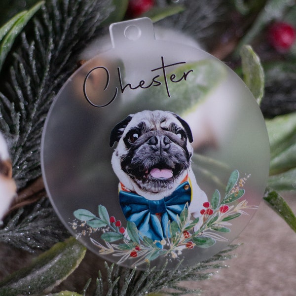 Personalized Family Christmas Ornaments With Dog Personalised Pet Photo ...