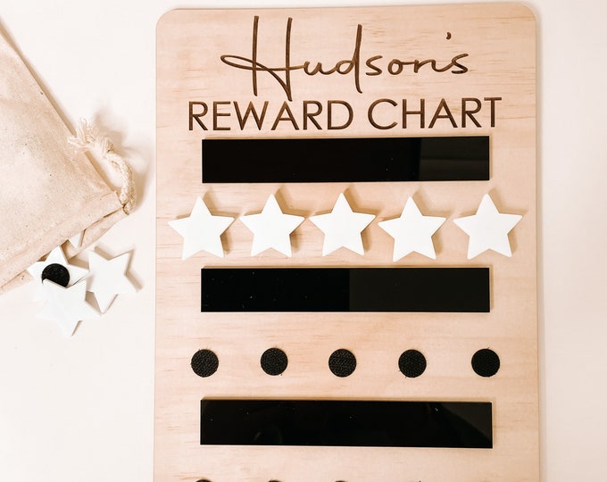 Personalised Rewards Chart Kids Reward Chart Wooden - Etsy