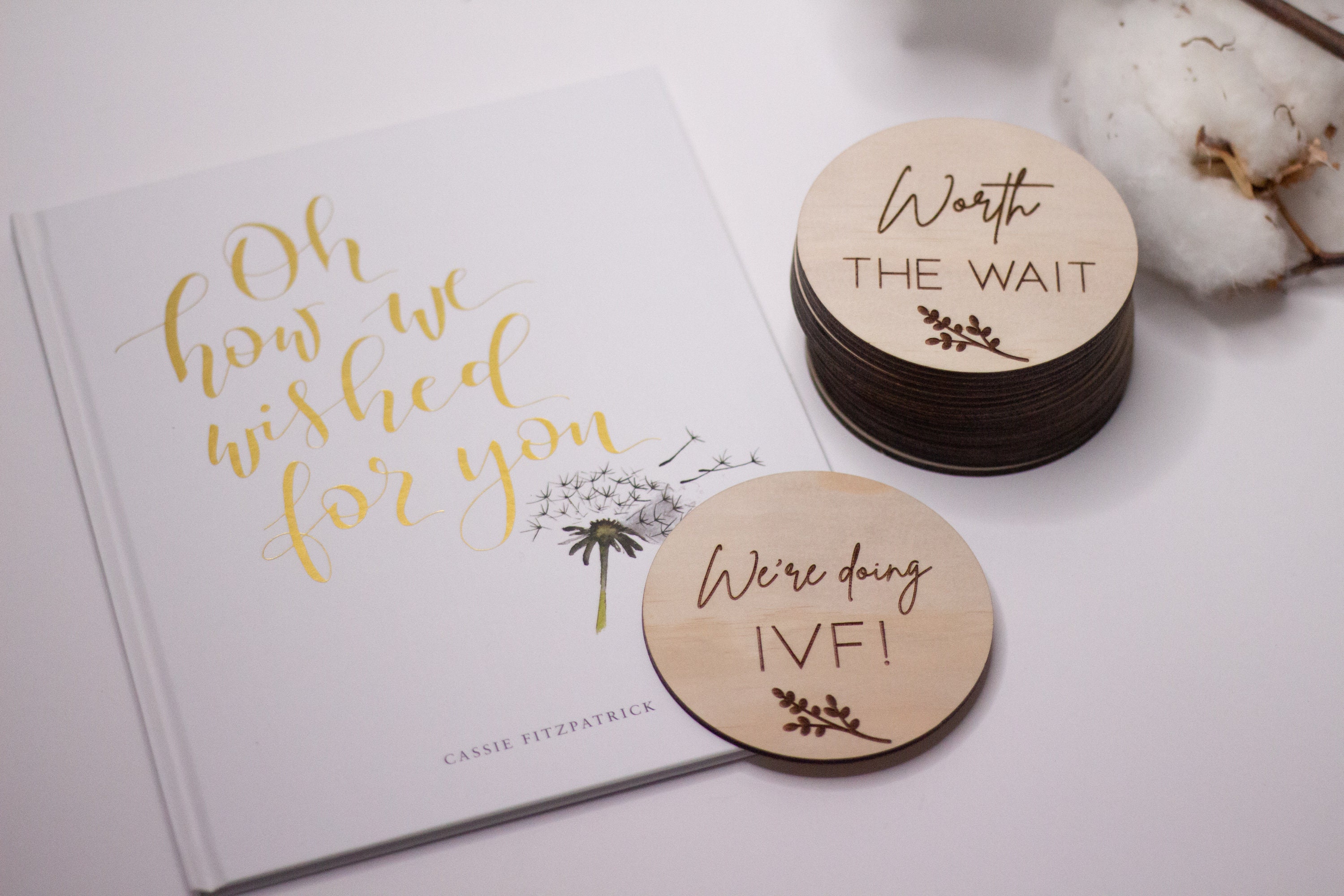 Wooden IVF Milestone Cards IVF Infertility We're | Etsy