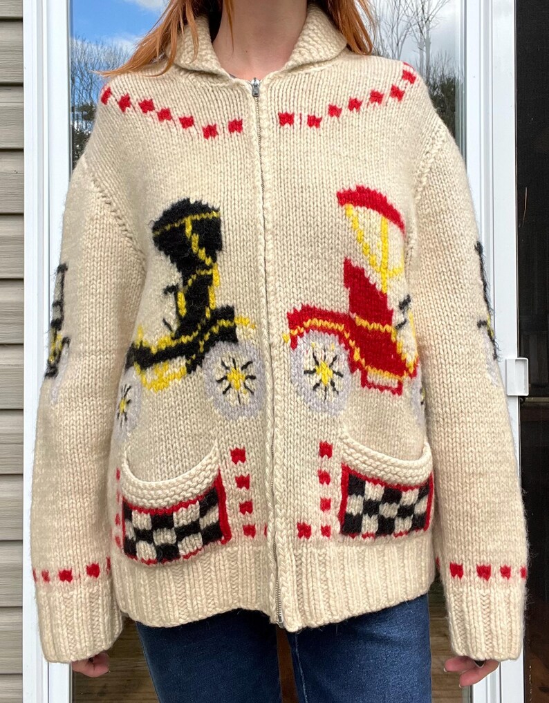 1960's Hand-knit Curling Sweater - Etsy