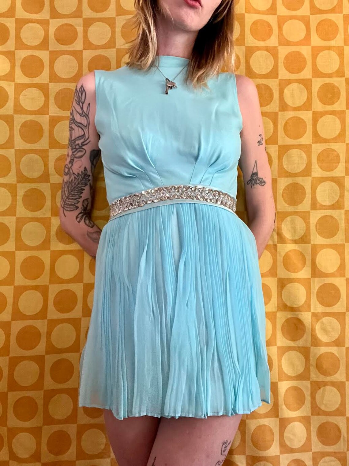 1960's Turquoise Go-go Dress - Etsy