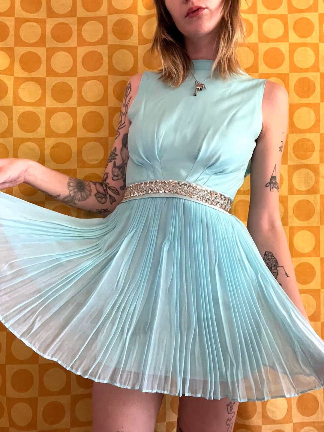1960's Turquoise Go-go Dress - Etsy