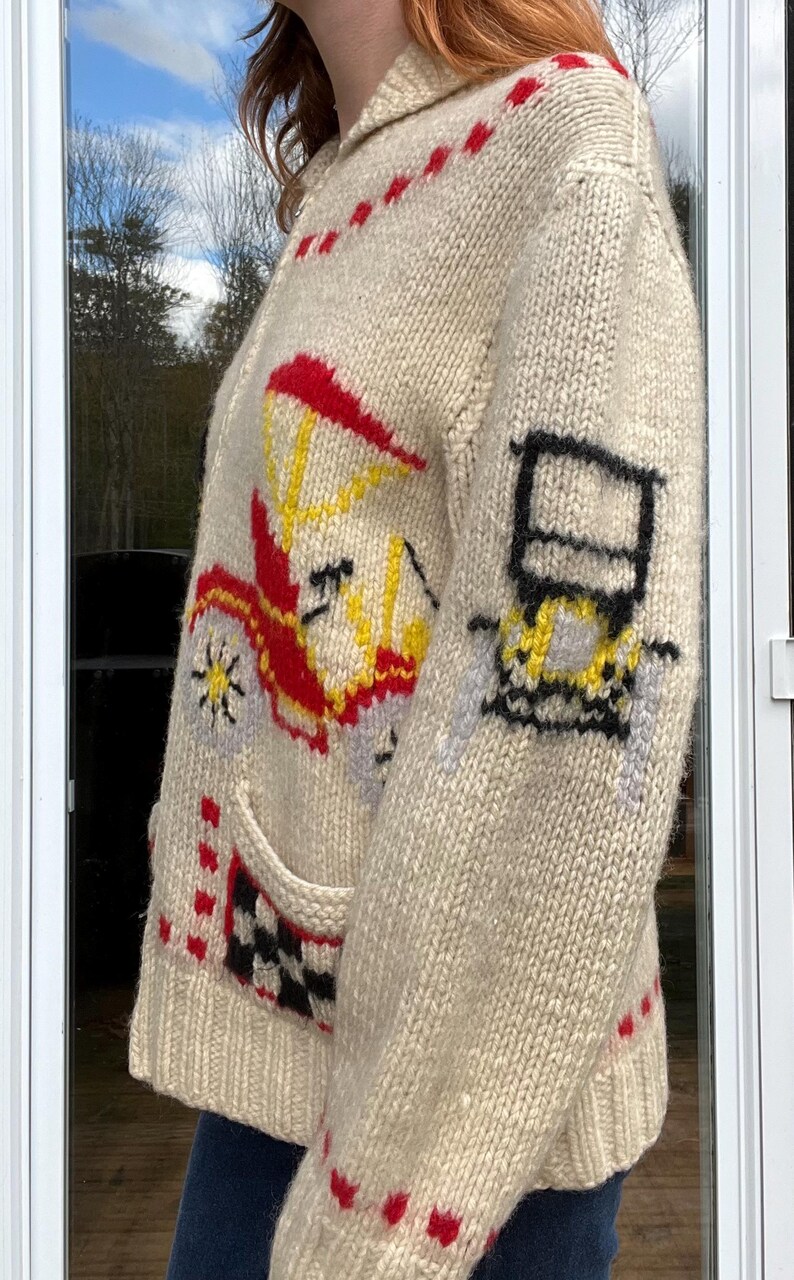 1960's Hand-knit Curling Sweater - Etsy