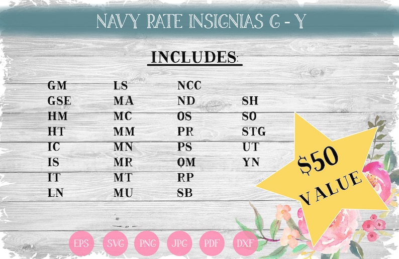 Navy Rate Insignias G-Y - Etsy