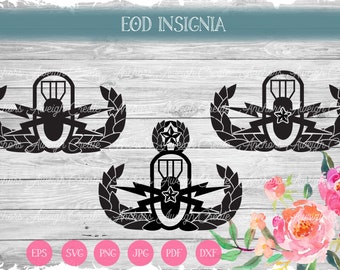 EOD Svg Explosive Ordnance Disposal Crab Vector Navy Insignia, Cnc ...