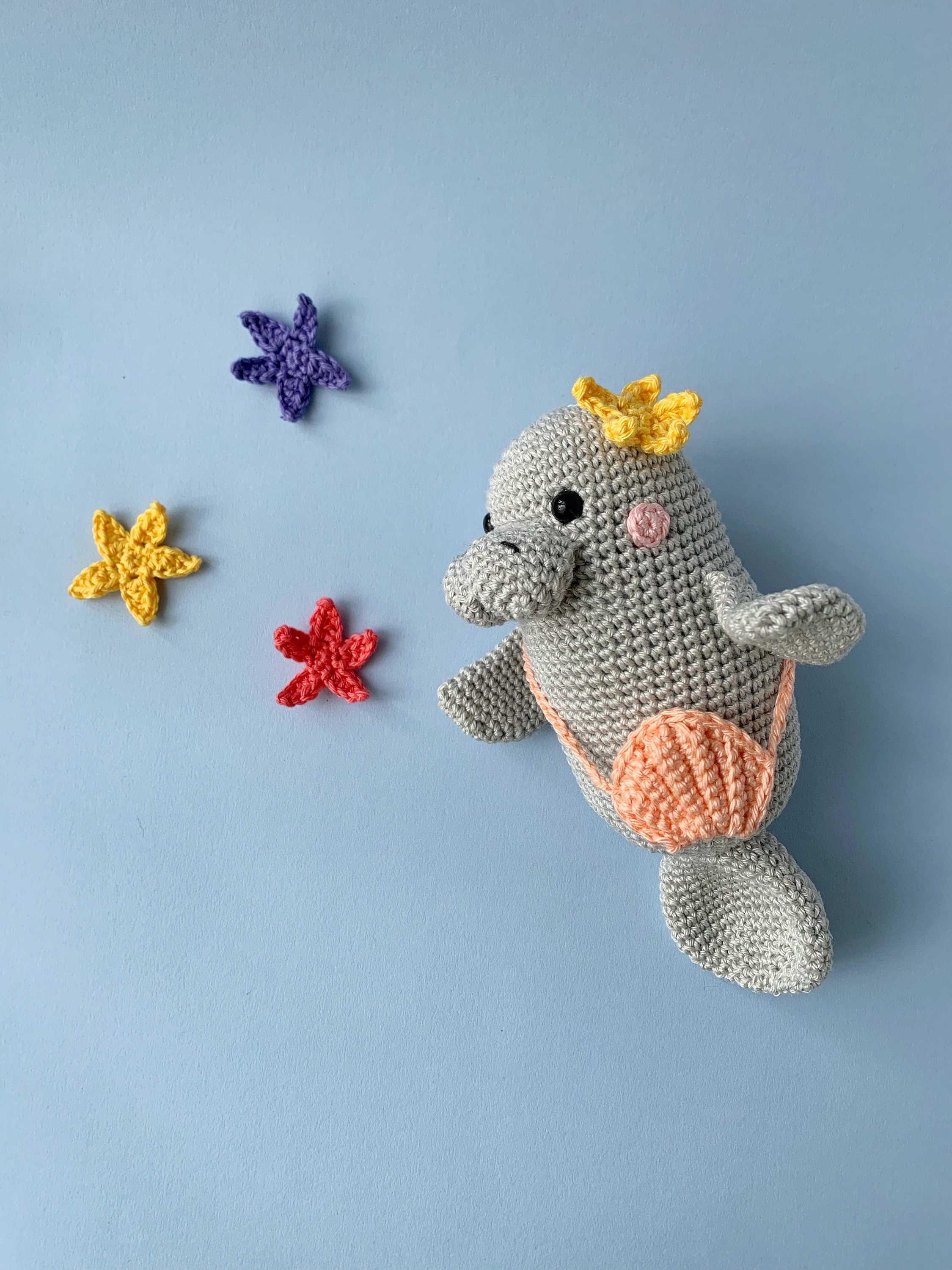 Manatee Amigurumi Crochet Pattern Crochet Manatee Amigurumi Manatee ...