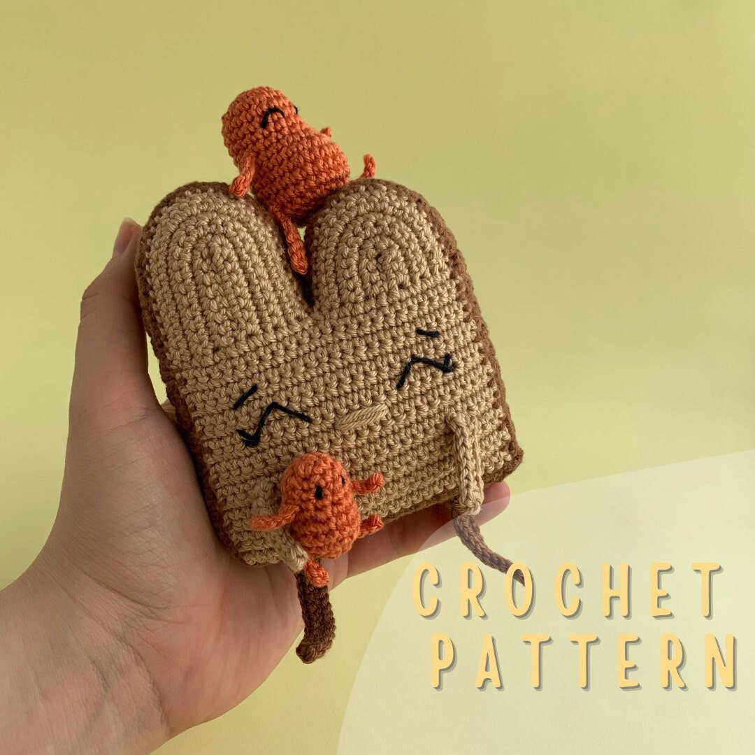 Beans on Toast Amigurumi Crochet Pattern, Crochet Toast Pattern ...