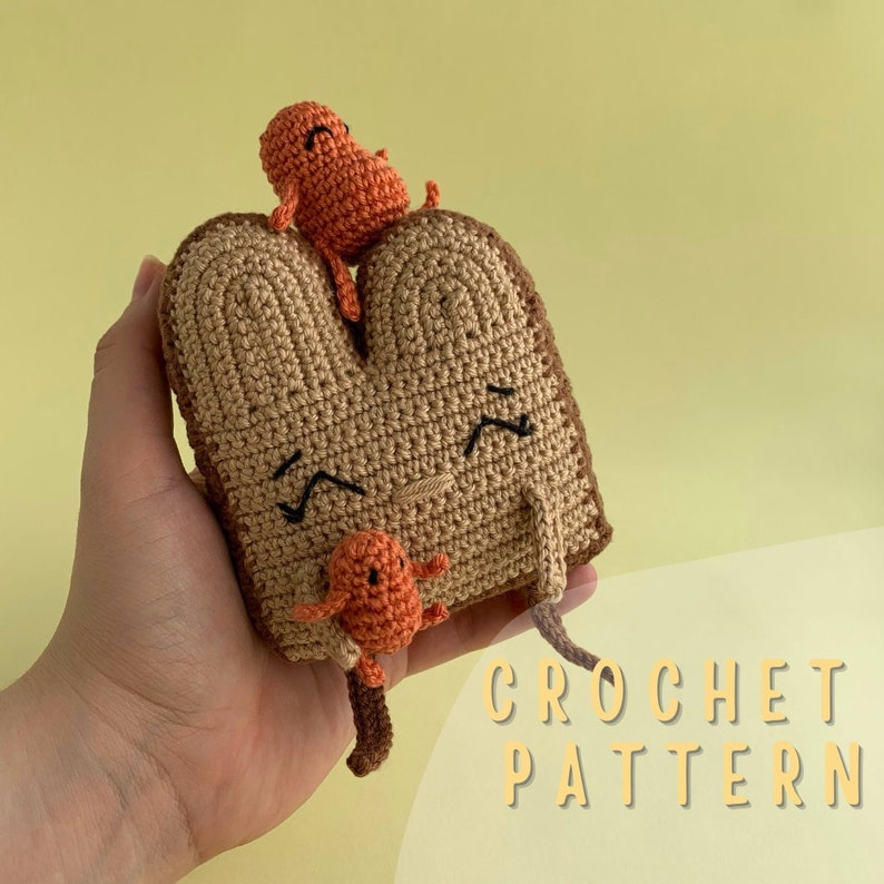 Beans on Toast Amigurumi Crochet Pattern Crochet Toast - Etsy