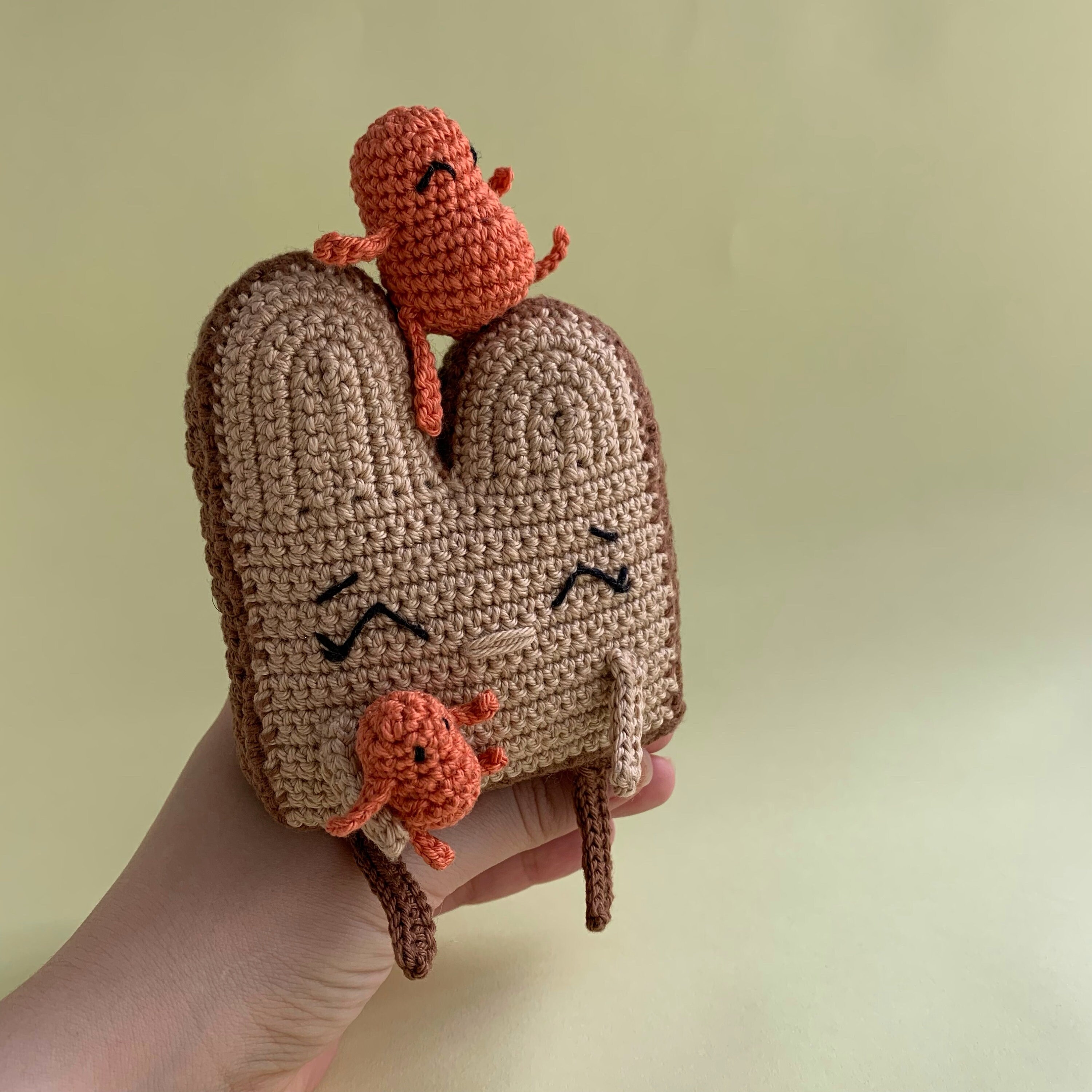 Beans on Toast Amigurumi Crochet Pattern, Crochet Toast Pattern ...