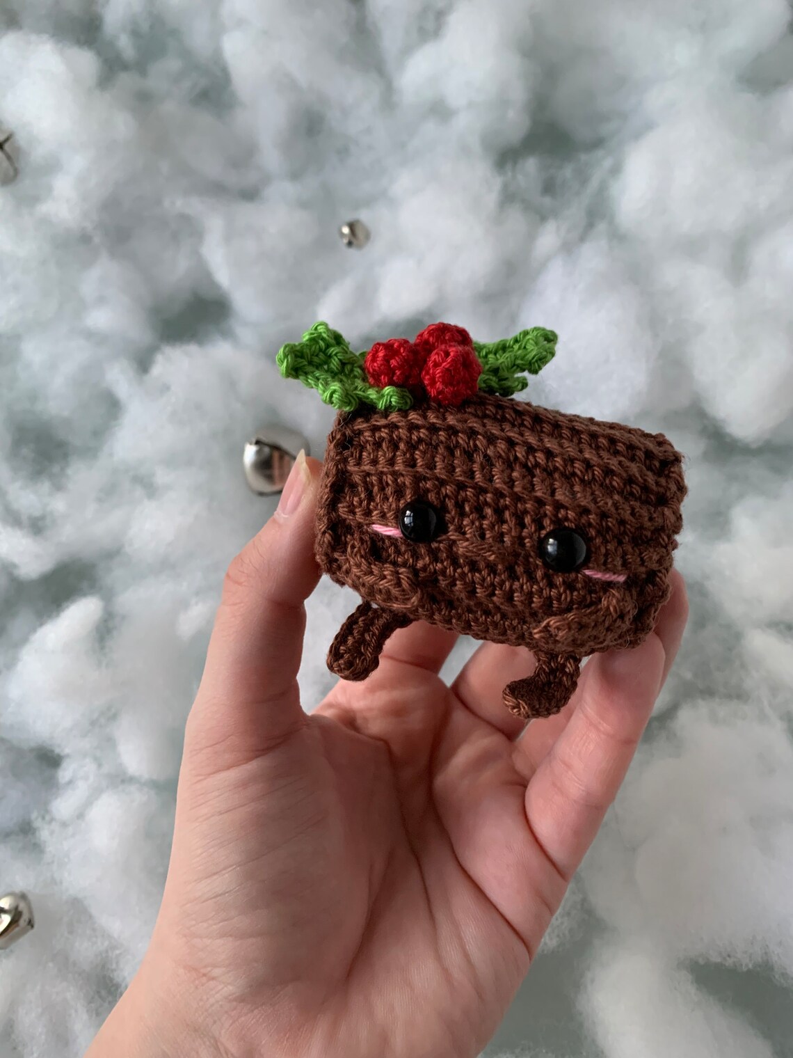 Christmas Yule Log Amigurumi Crochet Pattern: Holiday Decoration (PDF ...