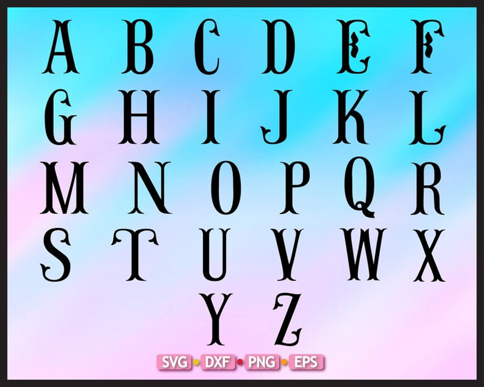 Monogram Svg Monogram Bundle Svg Monogram Font Svg Friends - Etsy