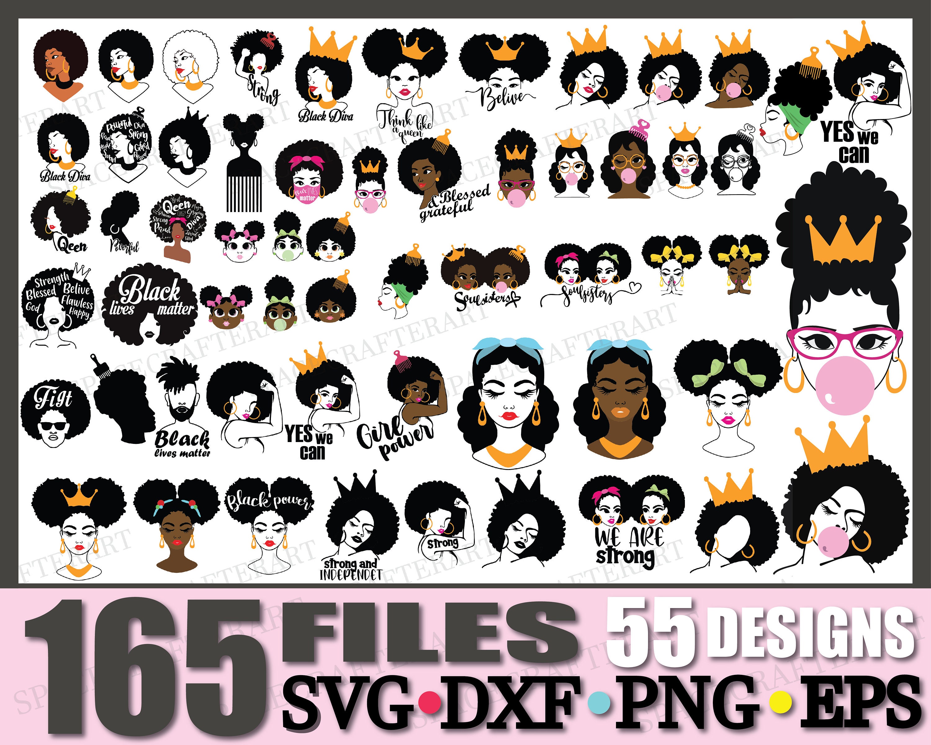 Afro Woman Svg, Afro Girl Svg, Afro Svg, Black Woman Svg, African Svg ...