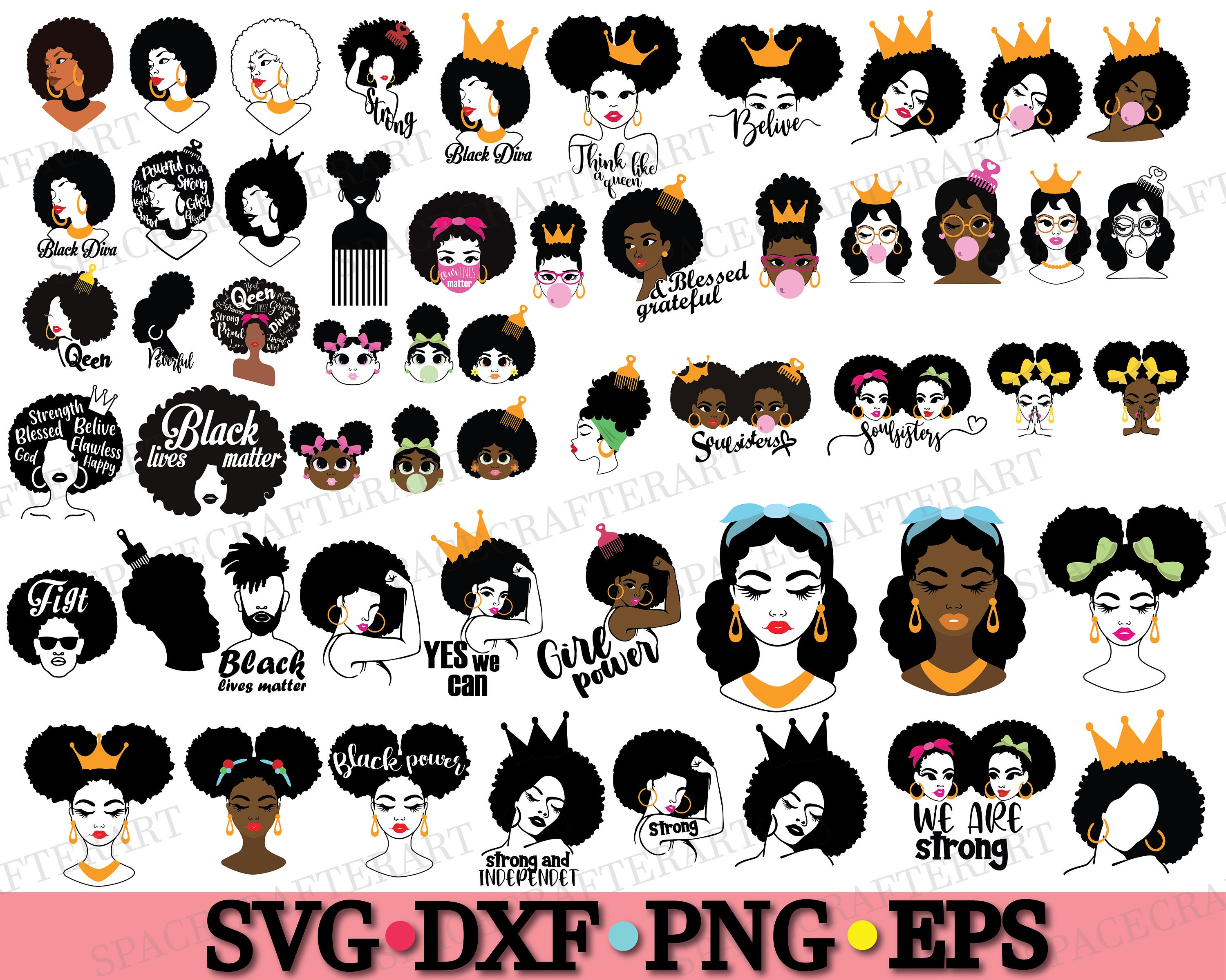 Afro Woman Svg, Afro Girl Svg, Afro Svg, Black Woman Svg, African Svg ...