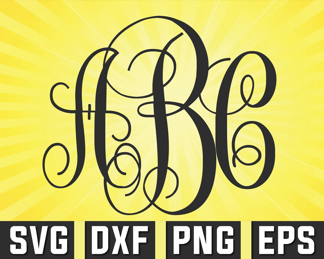 Monogram Svg, Monogram Bundle Svg, Monogram Font Svg, Monogram Font for ...