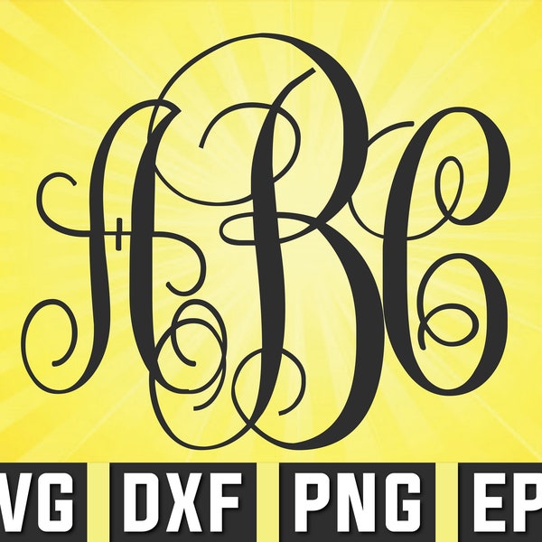 Monogram Svg Etsy