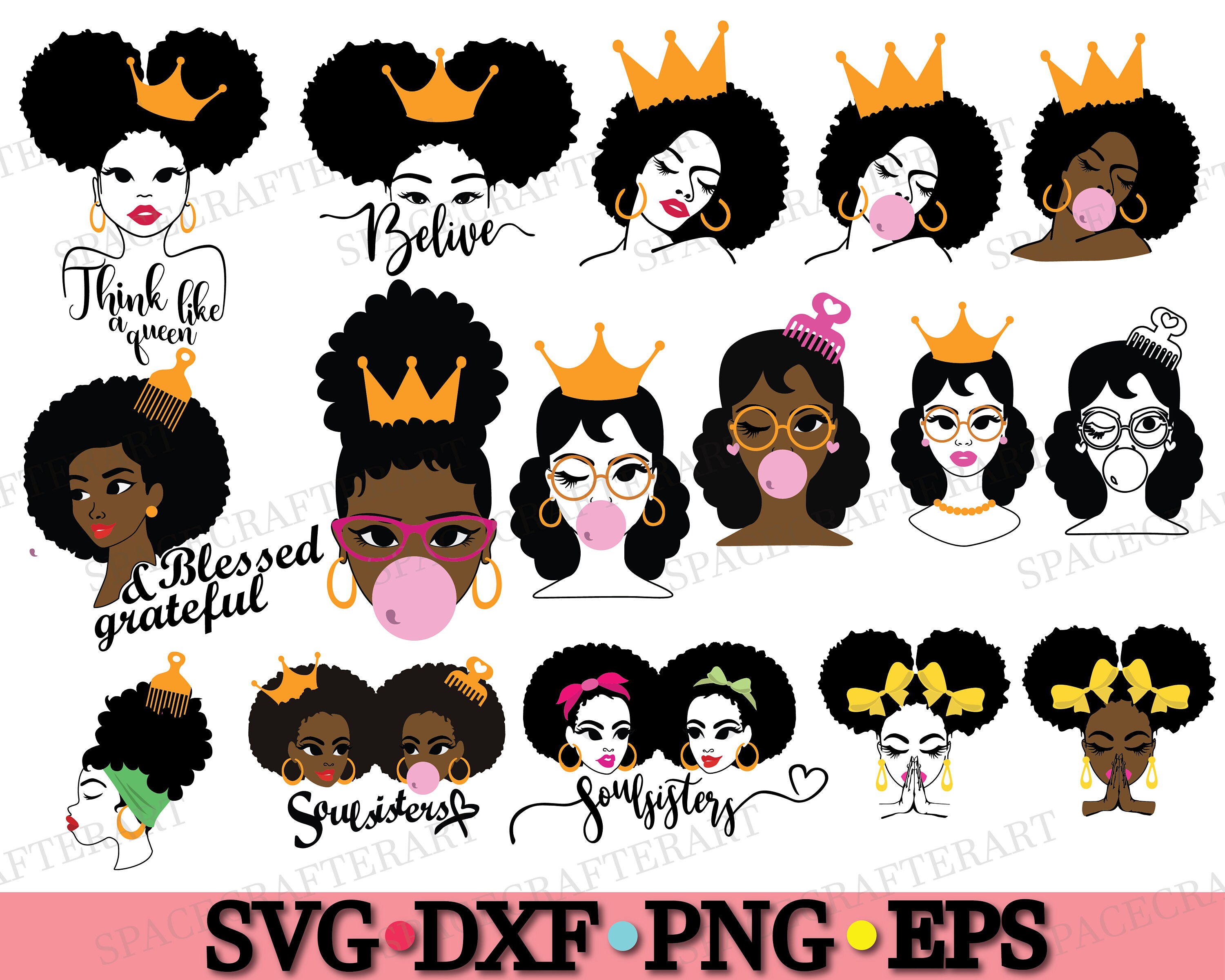Afro Woman Svg, Afro Girl Svg, Afro Svg, Black Woman Svg, African Svg ...