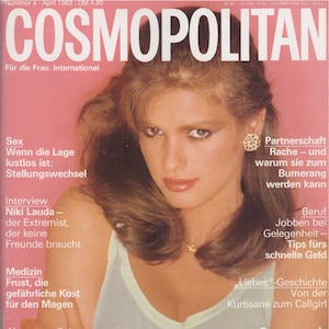 1983 Cosmopolitan Germany Vintage Fashion Magazine Gia Carangi Patrick ...