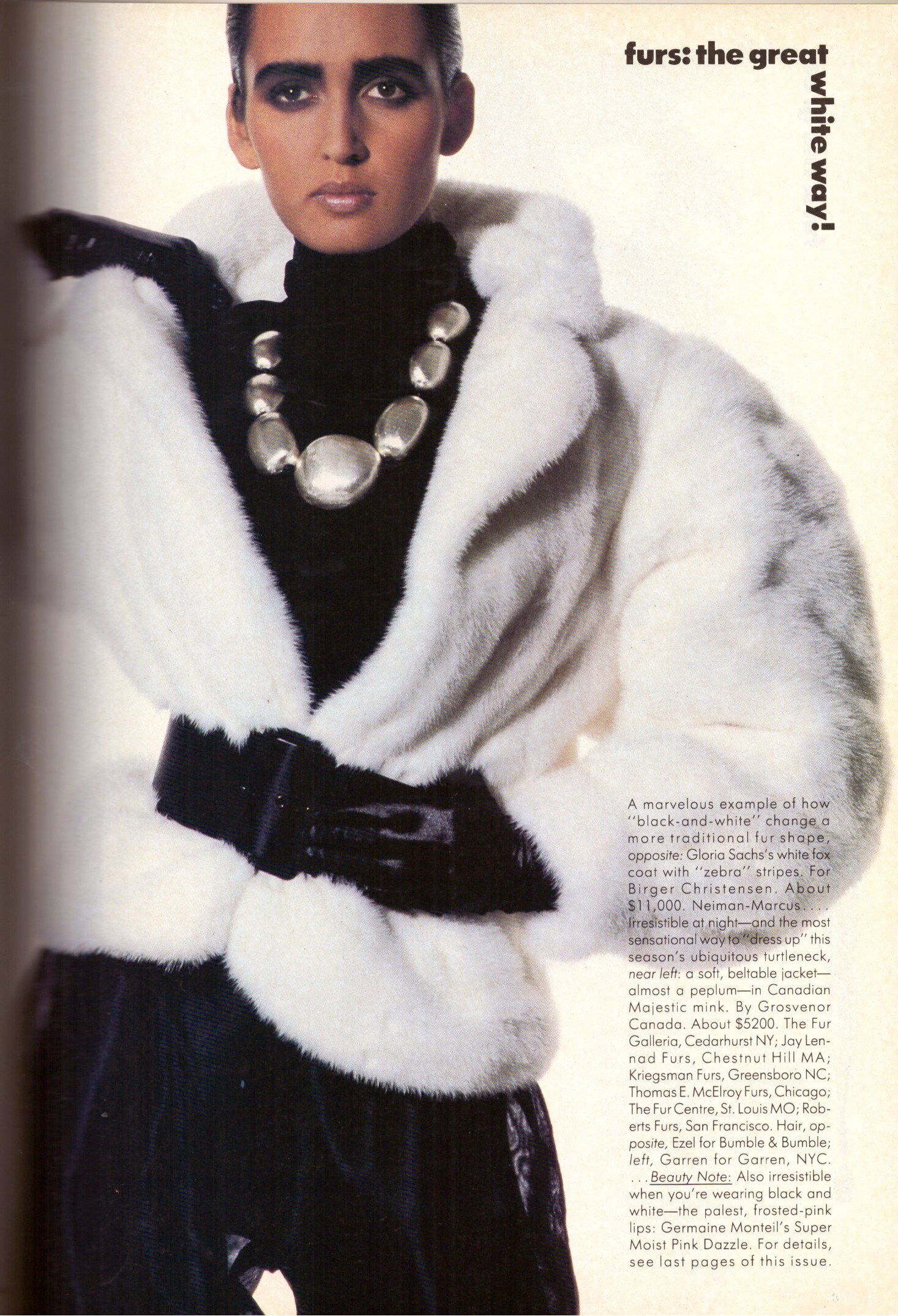 1985 Vogue Fashion Magazine Renee Simonsen Brooke Shields Paulina ...