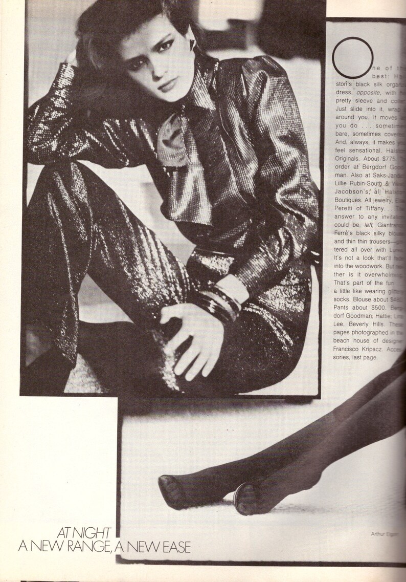 1980 Vogue Fashion Magazine Brooke Shields Sigourney Weaver Etsy