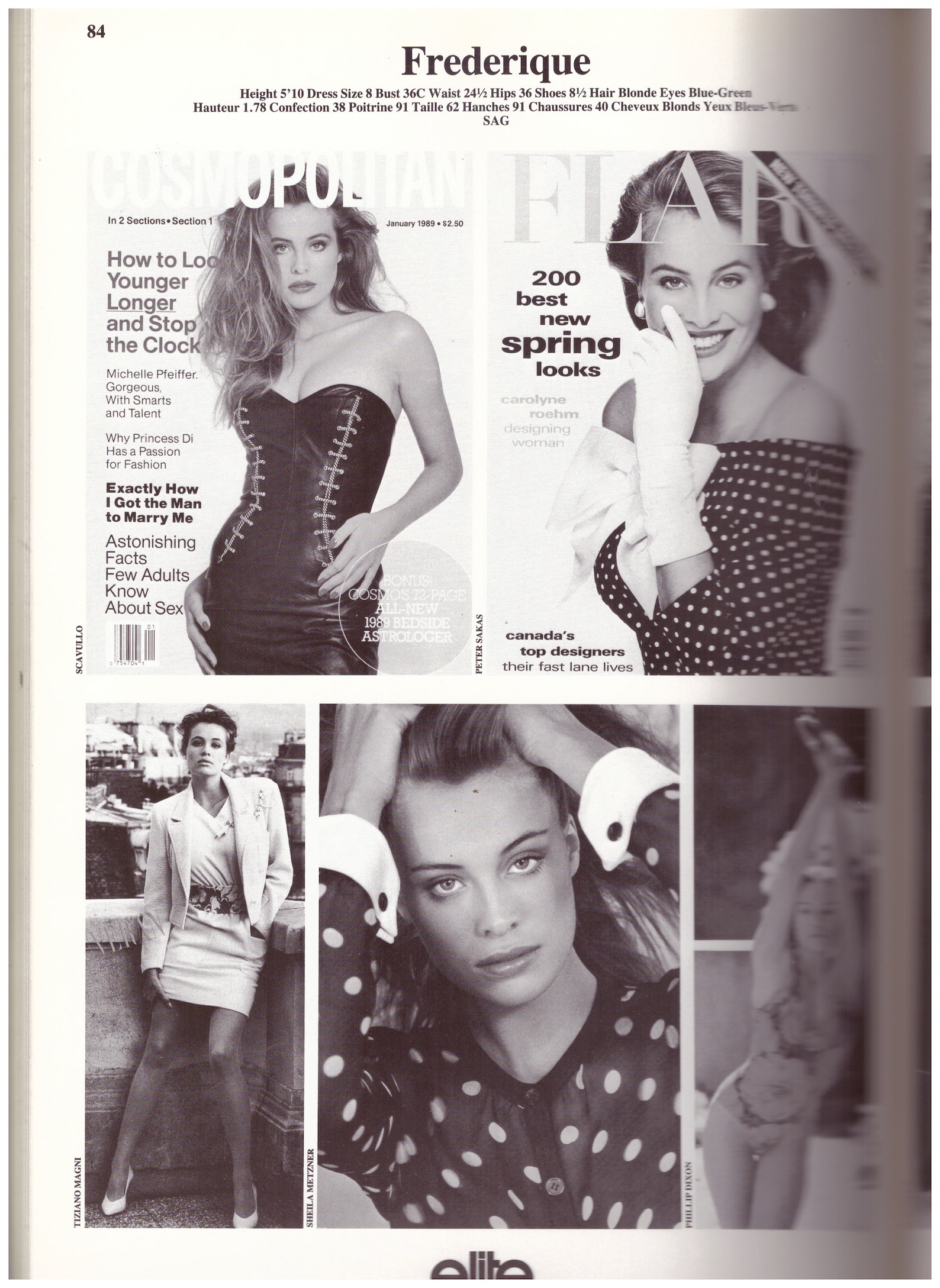 1990 Elite LA Supermodels Model Agency Headsheets Cindy | Etsy