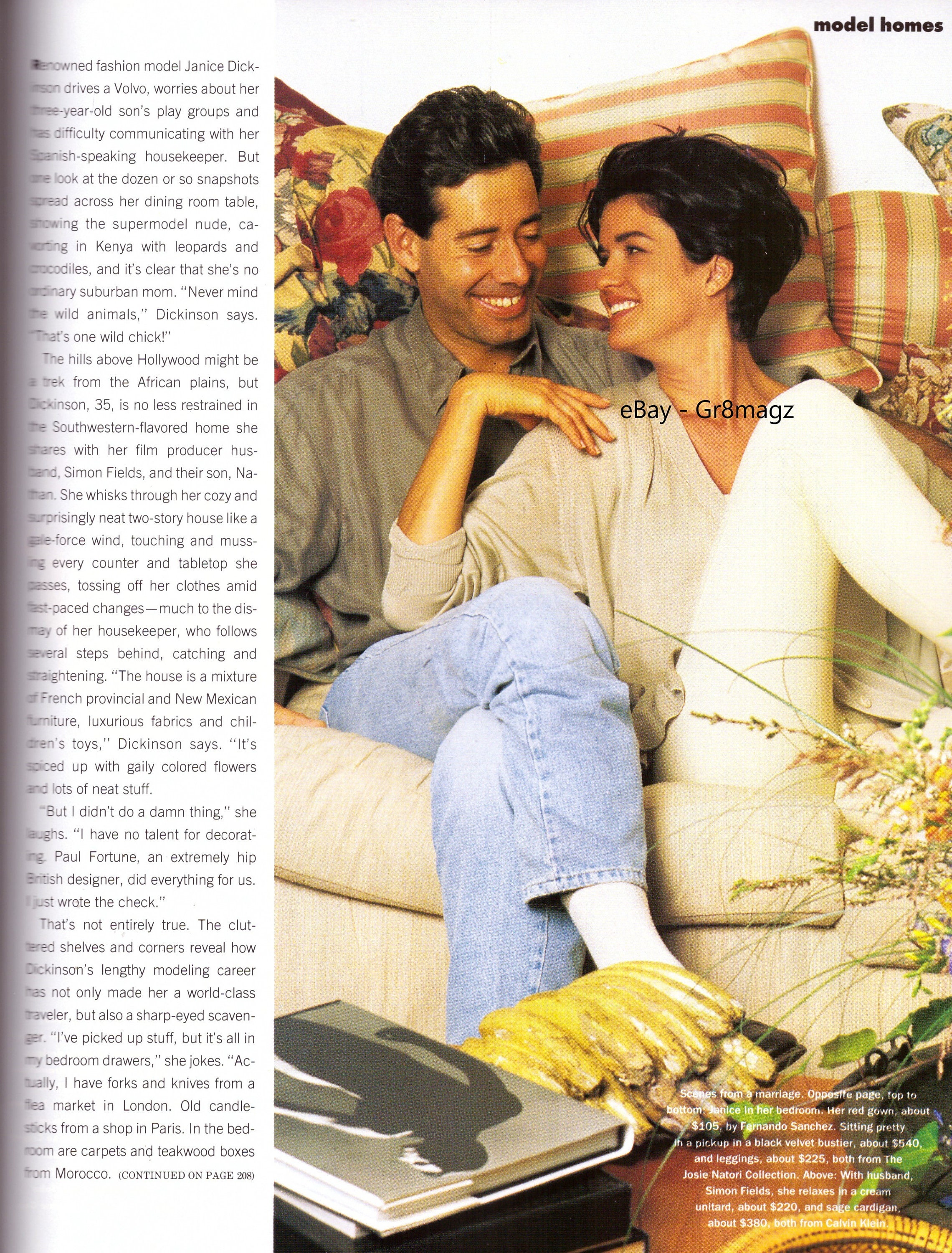 1990 Harper's Bazaar Vintage Fashion Magazine Melanie Griffith ...