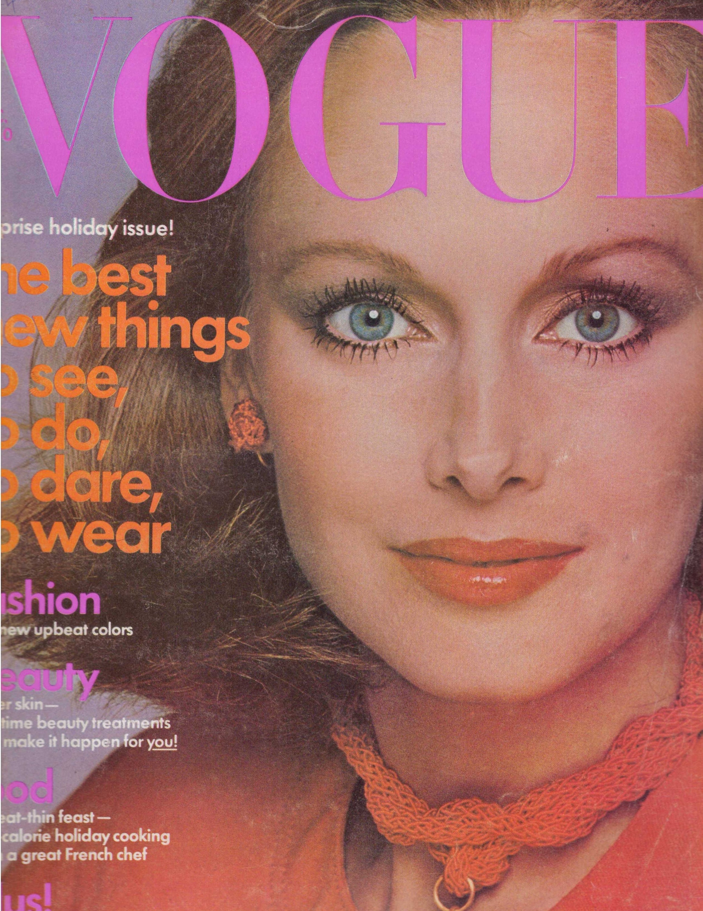 1975 Vogue Fashion Magazine Karen Graham Isabelle Adjani Gelsey ...
