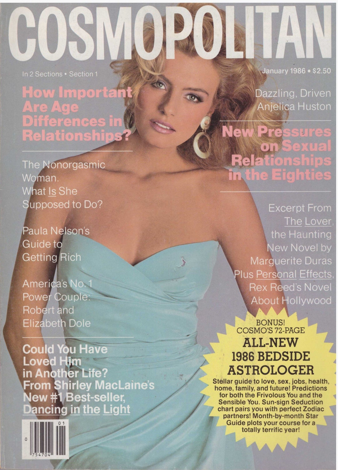 1986 Cosmopolitan Vintage Fashion Magazine Melanie Kremser Anjelica ...