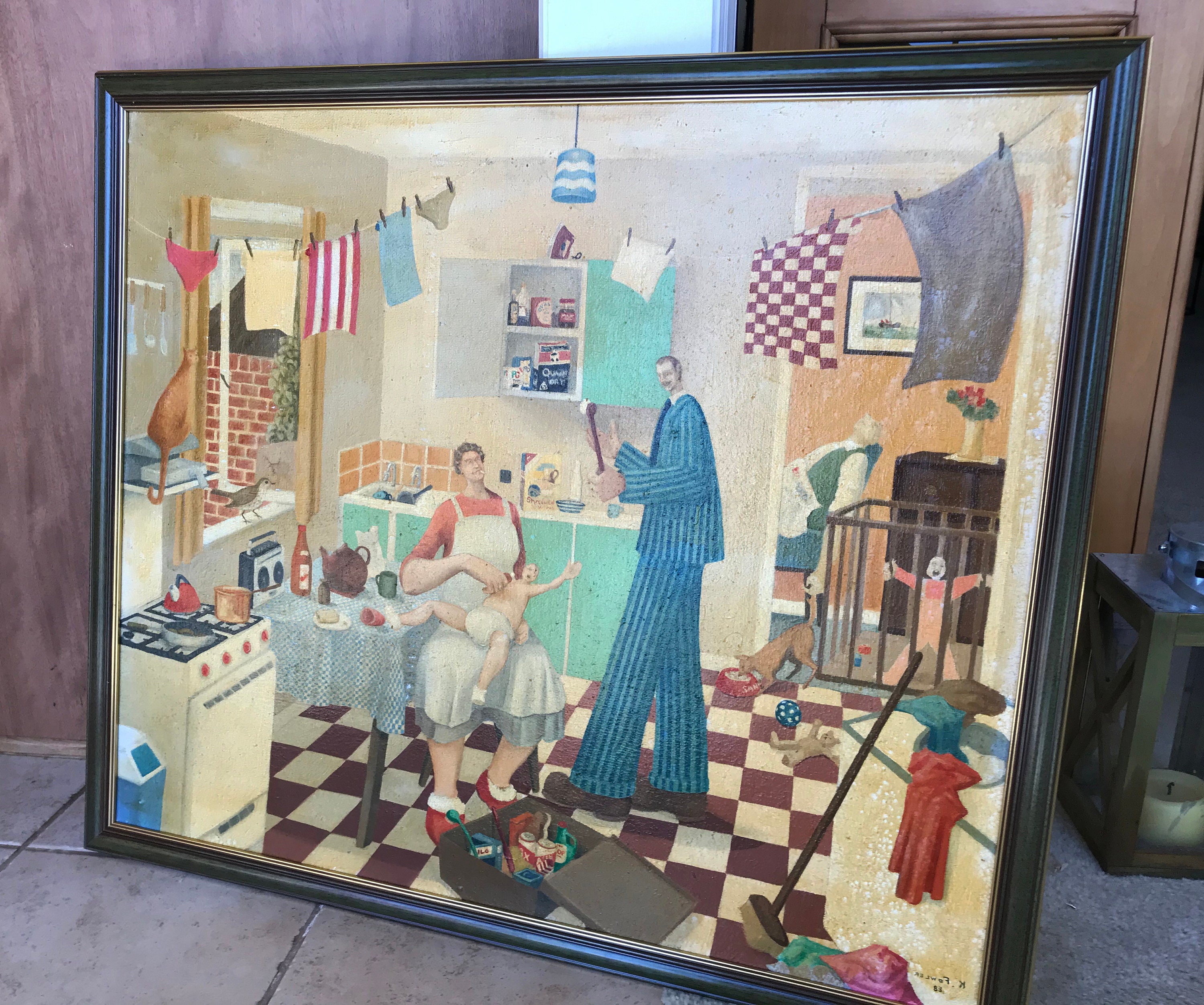 Original Large Vintage Oil Painting by Kenneth Fowler born - Etsy