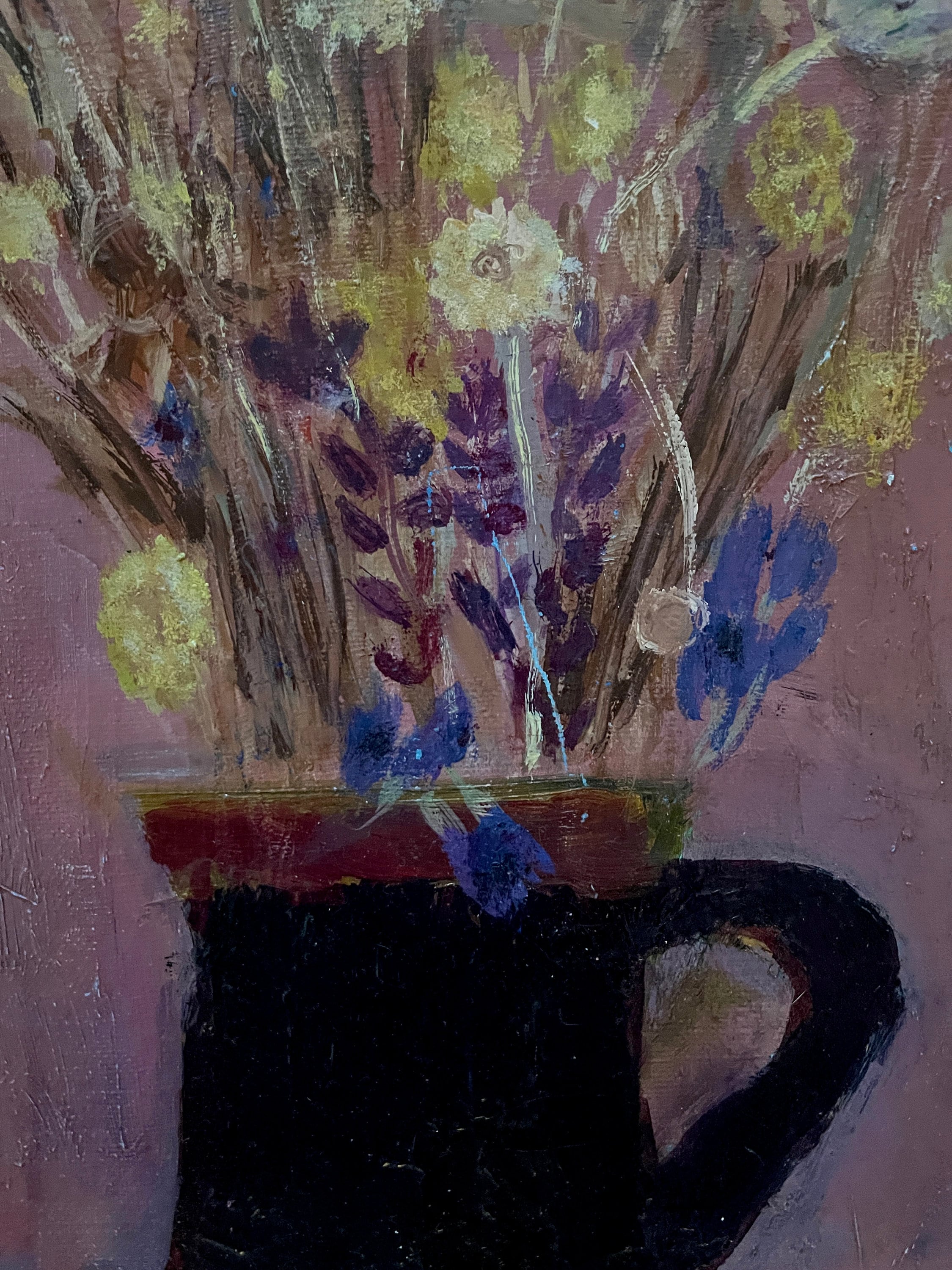 Original Oil Painting With Flower Bouquet by Edouard Righetti 1924-2001 ...