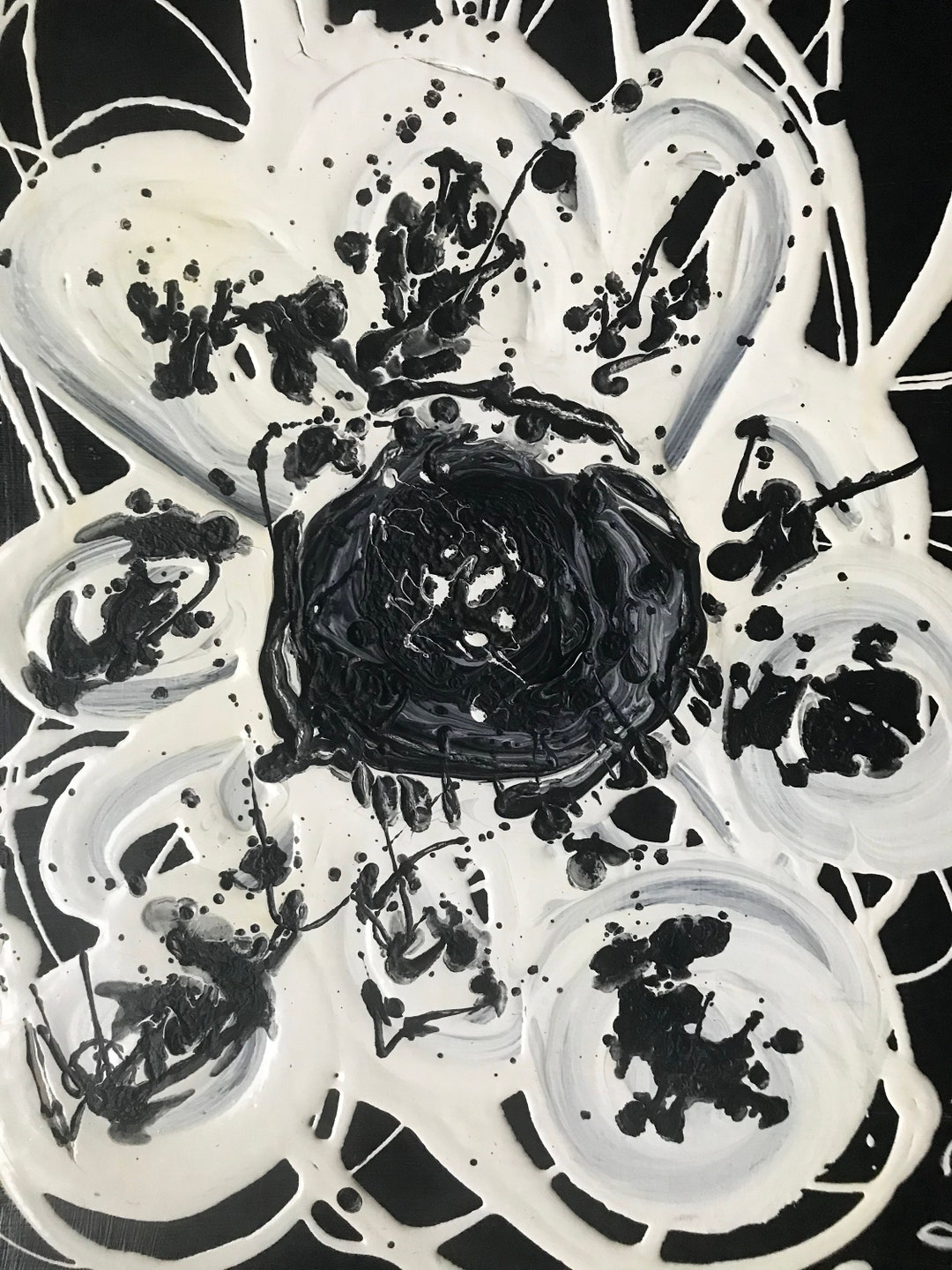 Original Oil Painting "night Flower #2" by Wesley R. Lund (1917-1992 ...