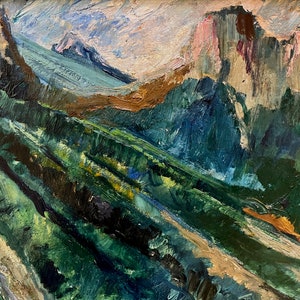 Original Oil Painting, Vintage Landscape by Alice Thevin 1862-1937 ...