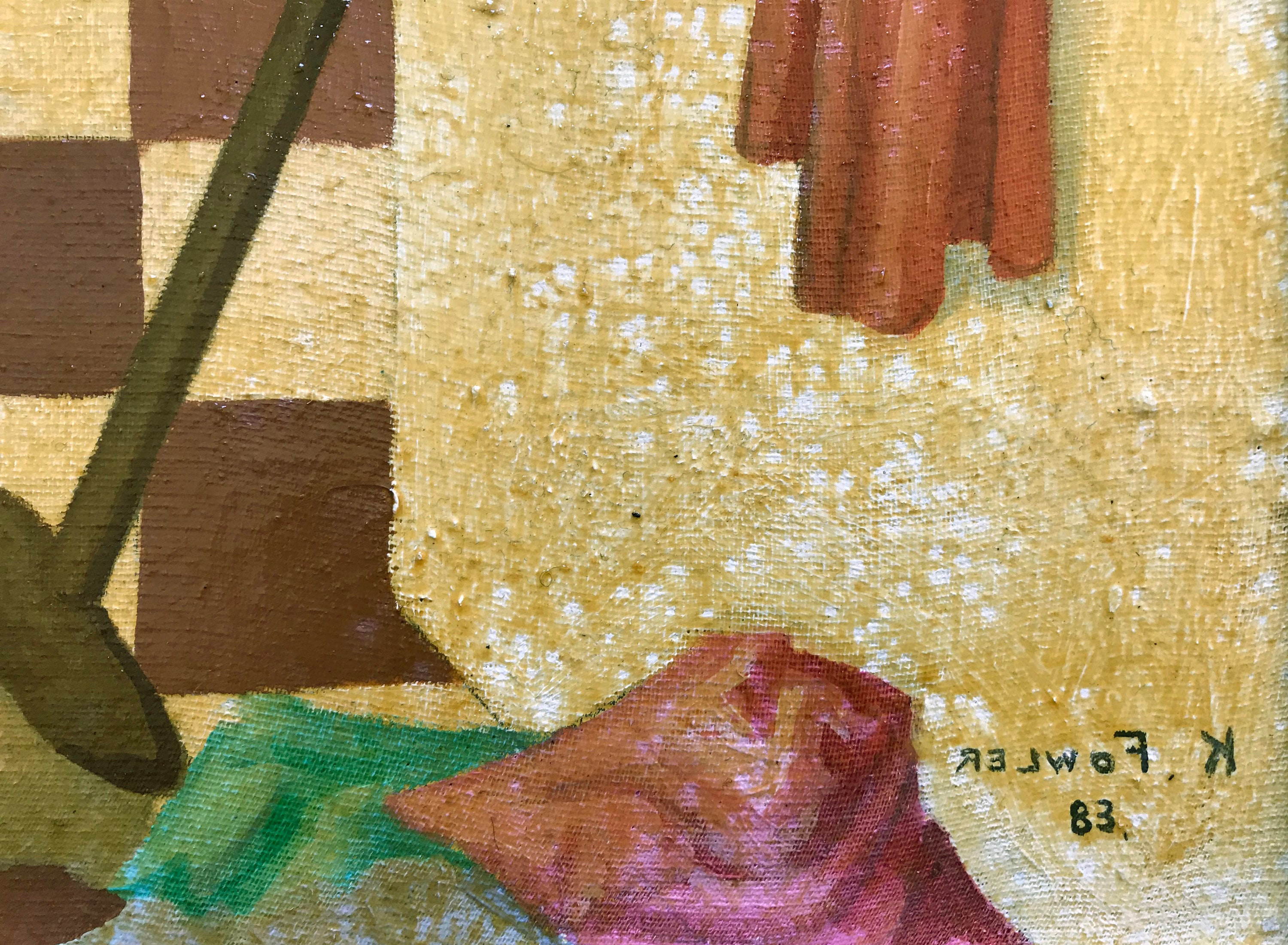 Original Large Vintage Oil Painting by Kenneth Fowler born 1955, Framed ...