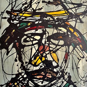 Antique Oil Painting, Large Original Abstract Portrait “my Uncle” by ...