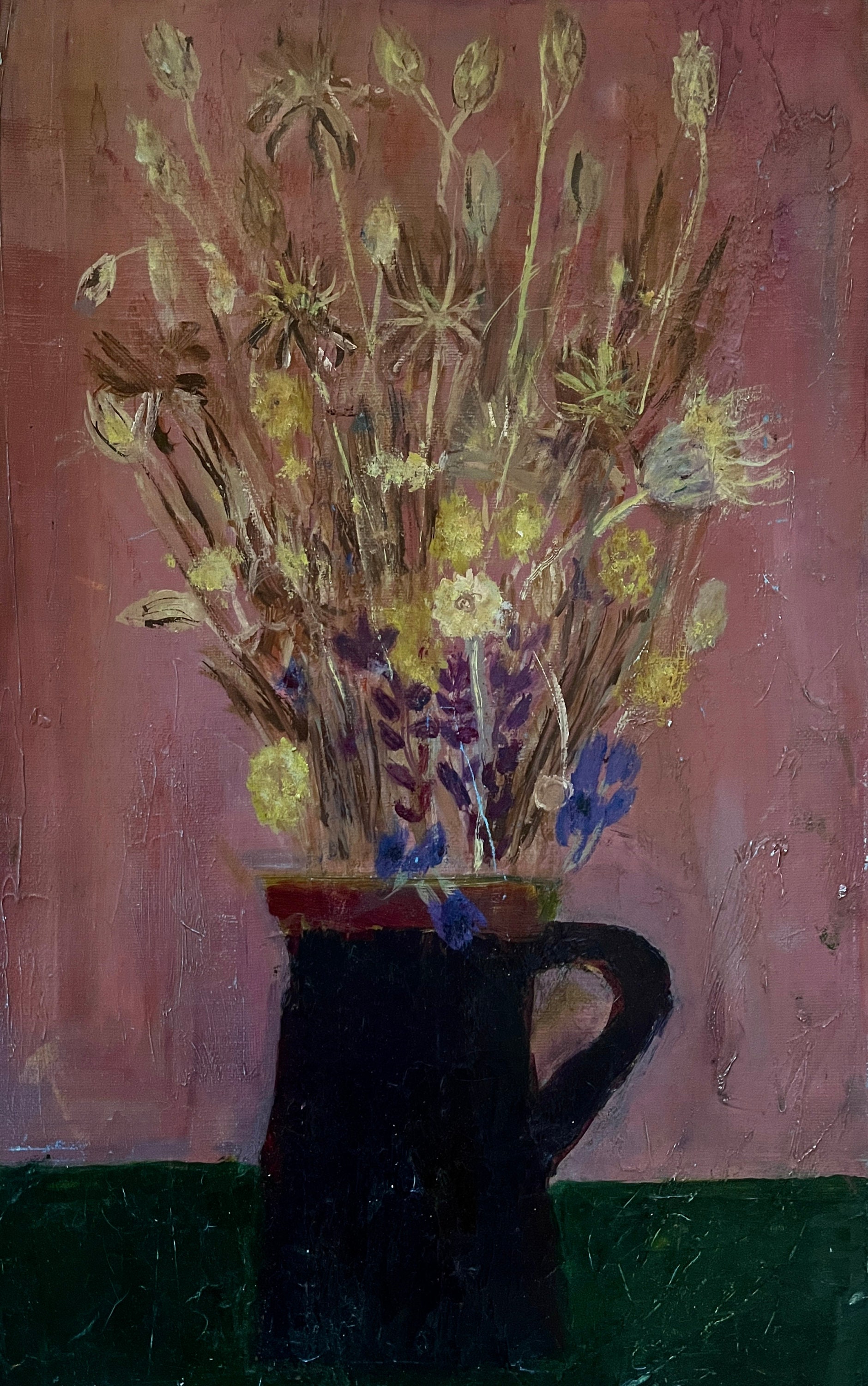 Original Oil Painting With Flower Bouquet by Edouard Righetti (1924 ...