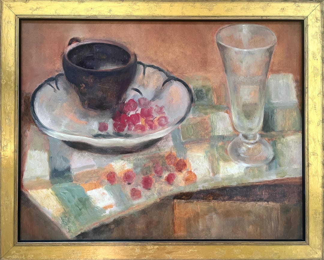 Original Oil Painting, Vintage Still Life by Nadine Boeri Vefour b ...