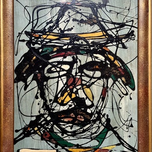 Antique Oil Painting, Large Original Abstract Portrait “my Uncle” by ...
