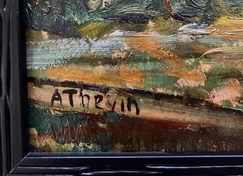 Original Oil Painting, Vintage Landscape by Alice Thevin 1862-1937 ...