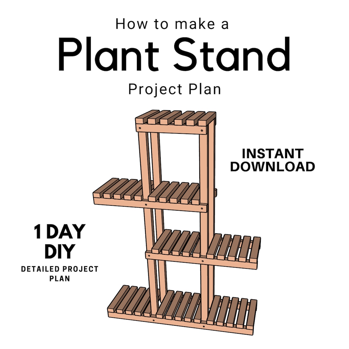 DIY Plant Stand Project Plans - Etsy