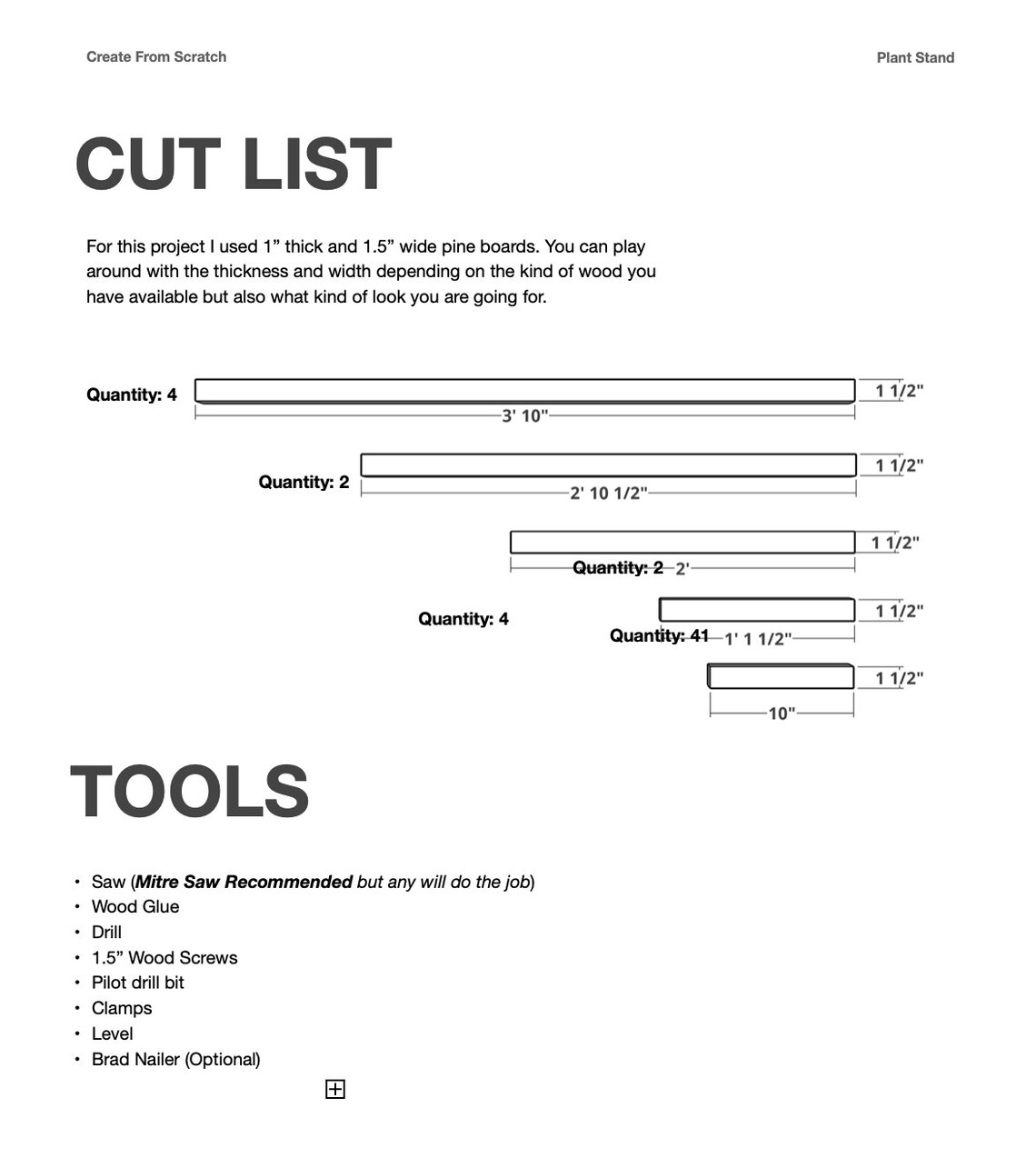 DIY Plant Stand Project Plans - Etsy