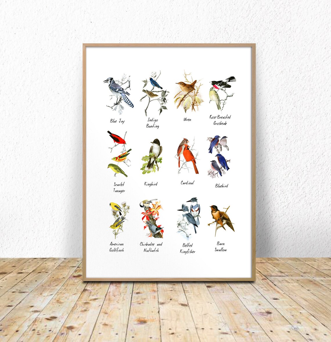 Bird Chart Art Print Instant Download Printable Bird Art - Etsy